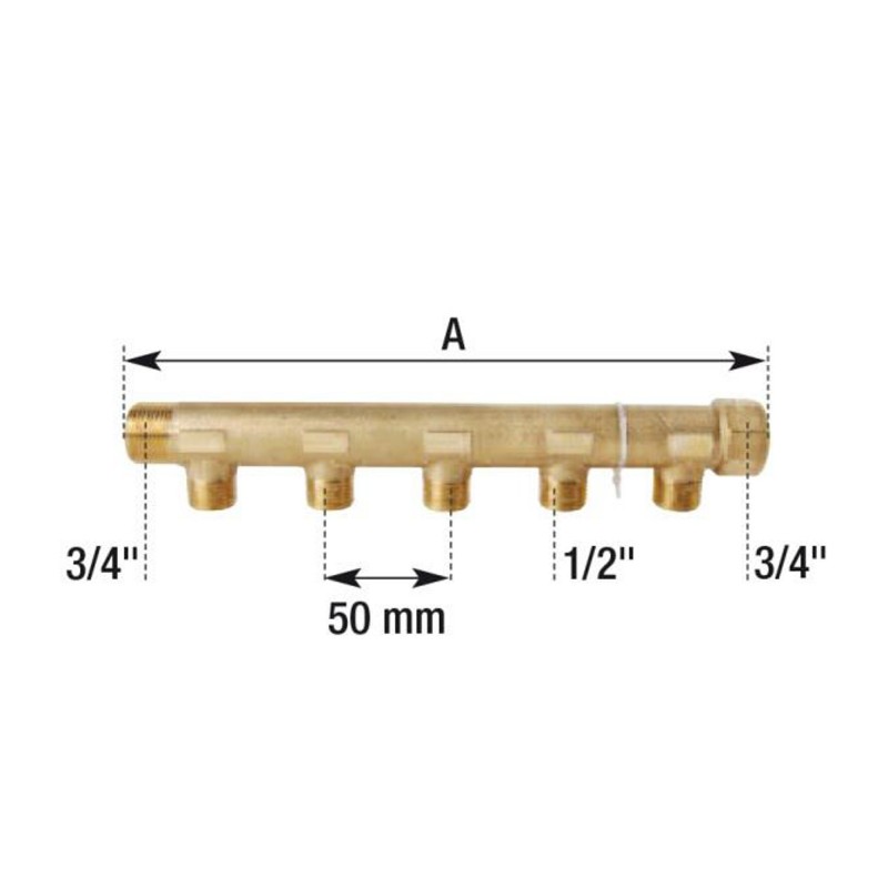 Collecteur Hydrodistribution classique CCOMF mâle - femelle 3/4