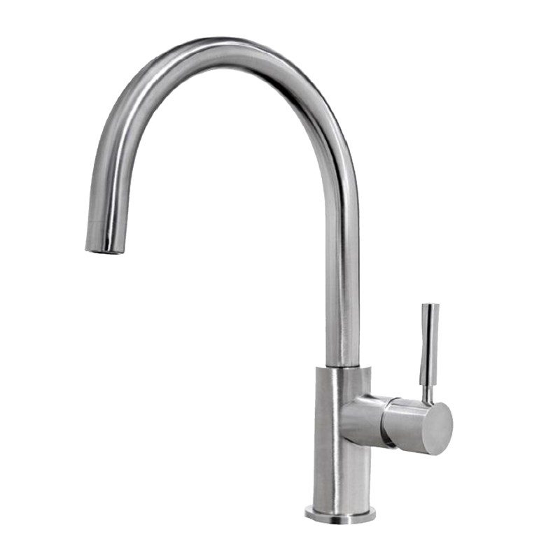 Mitigeur inox massif cuisine VAN10 bec rond