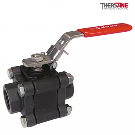 Robinet à tournant sphérique RBS 3 pièces avec platine ISO sécurité feu ...