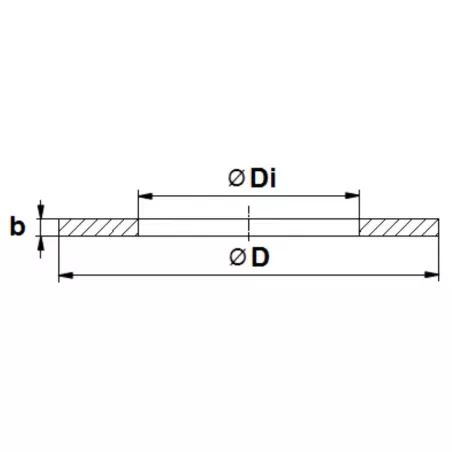 Joint pour bride EN1092-1 en fibre épaisseur 2mm Brides et Joints de ...