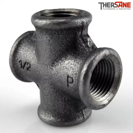 Raccord fileté Croix femelle fonte malléable Diamètre (en pouce) 1/4 ...