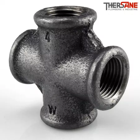 Raccord fileté Croix femelle fonte malléable Diamètre (en pouce) 1/4 ...