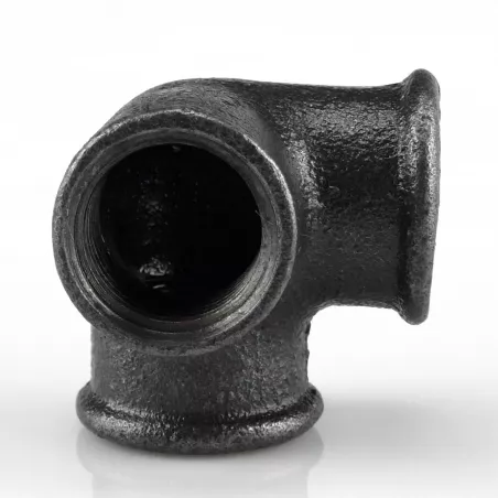 Raccord fonte malléable noir distributeur femelle à coude fonte ...