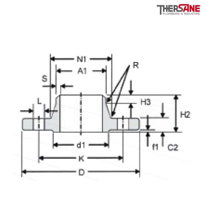Brides à collerette à souder bout à bout PN 16 - type 11B du DN50 au DN400
